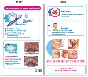 Golden rules for good oral health-Leaflet -80’s pack .(English).PIL-40 ...