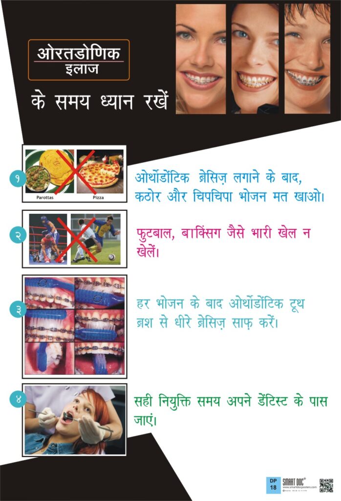 DP-18 -H Care to be taken during orthodontic treatment | Smart Doc Posters